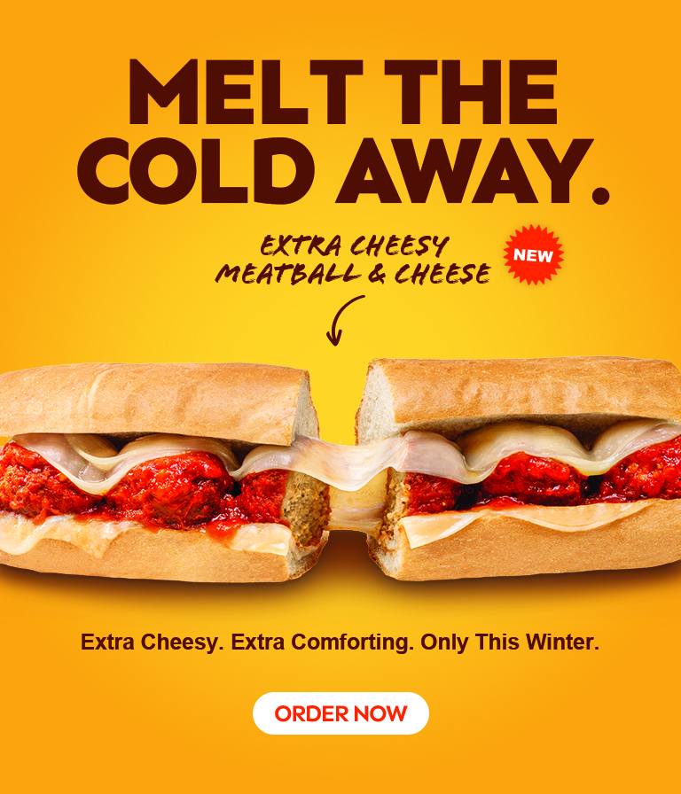 Extra cheesy meatball and cheese sandwich